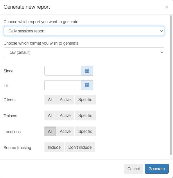 DAILY SESSIONS REPORTS