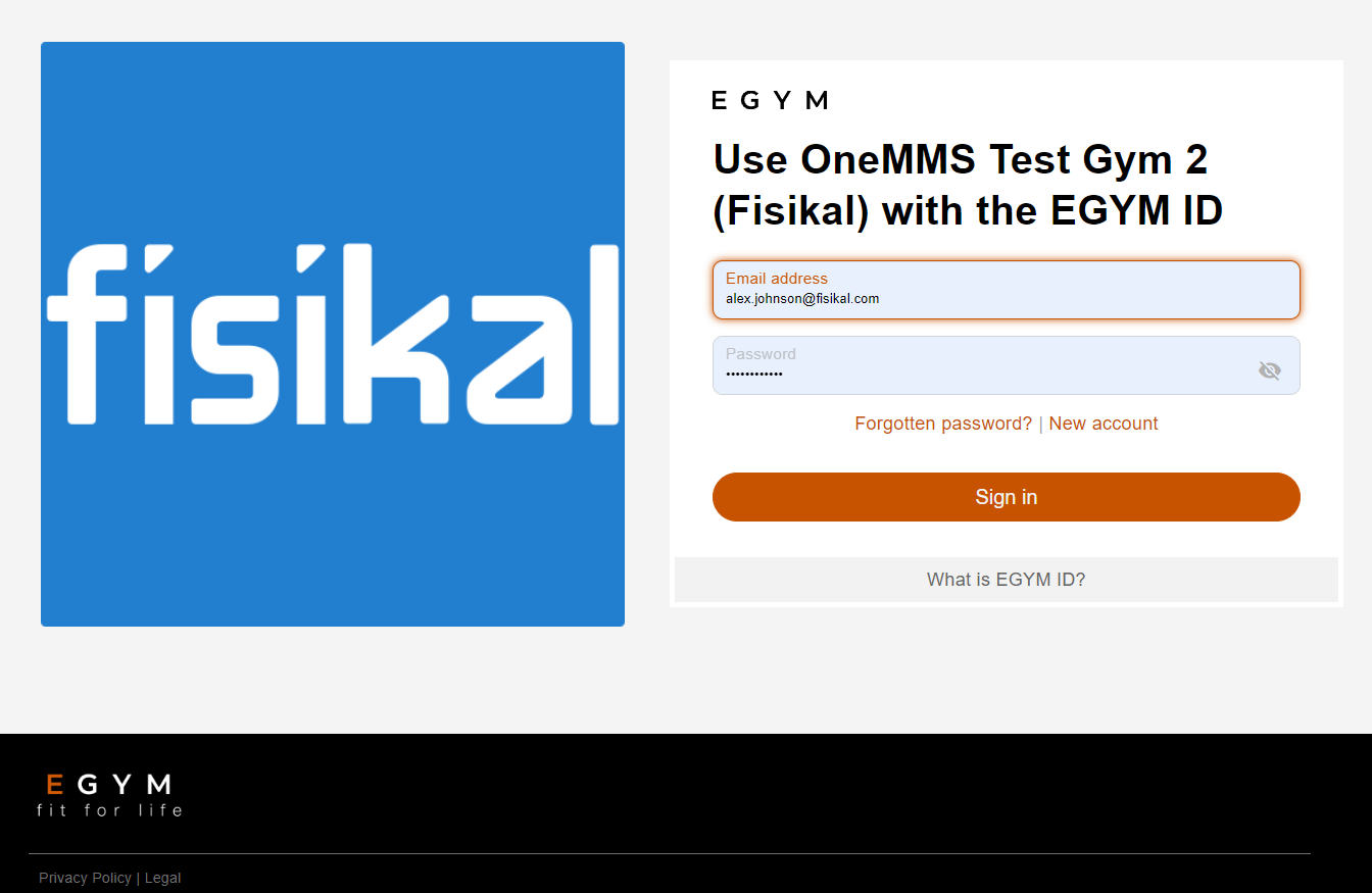 How to use Log in with Egym