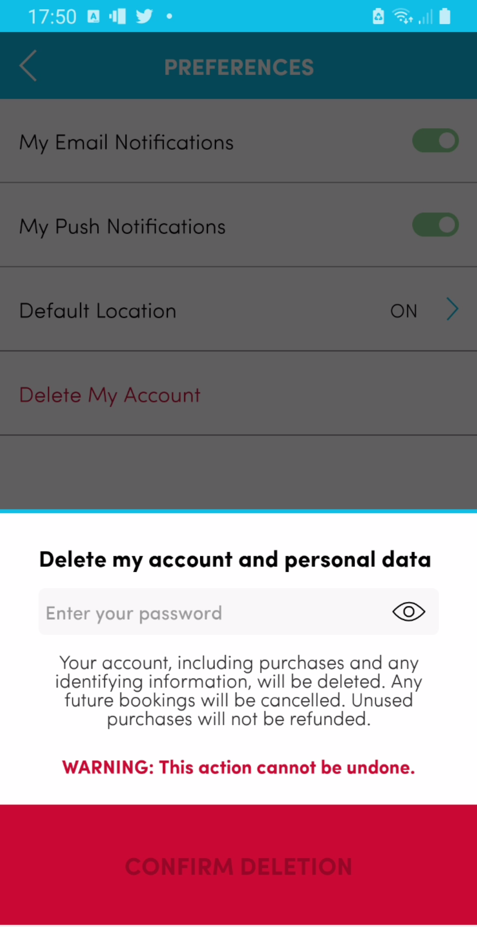 DELETING CLIENT DATA
